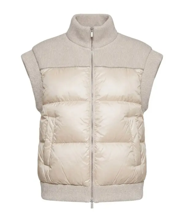 Peserico Quilted Panelled Gilet