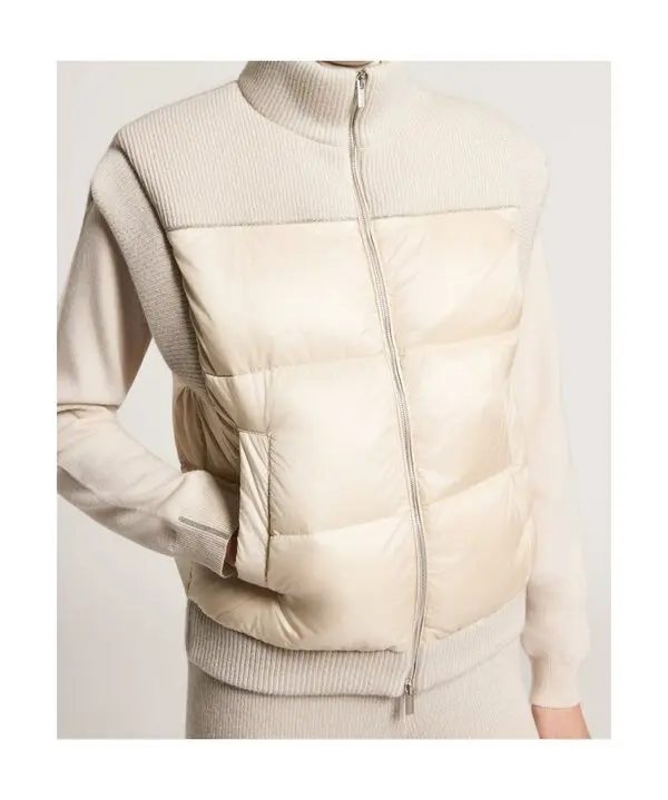 Peserico Quilted Panelled Gilet