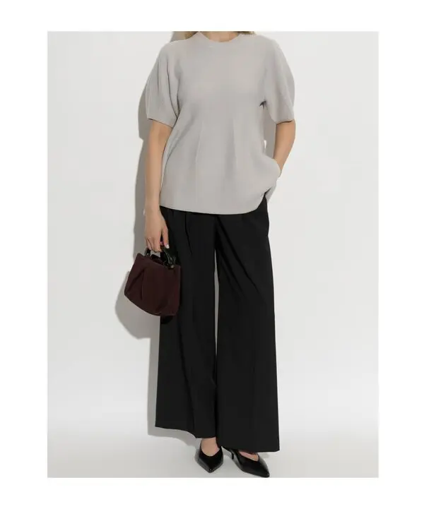 LISA YANG Mella Short-sleeve Knitted Top