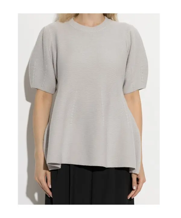LISA YANG Mella Short-sleeve Knitted Top