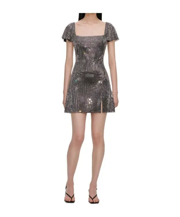 SELF-PORTRAIT Embellished Mini Dress