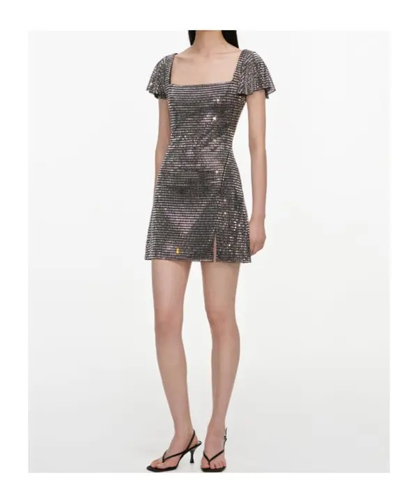 SELF-PORTRAIT Embellished Mini Dress