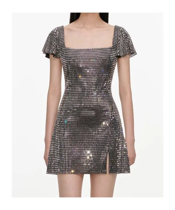 SELF-PORTRAIT Embellished Mini Dress