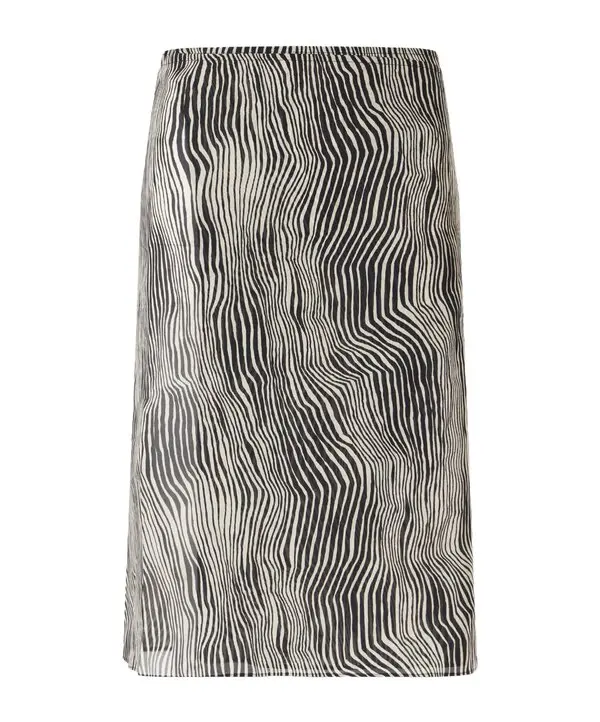 ST. AGNI Savannah Zebra-pattern Wrap Mini Skirt - No