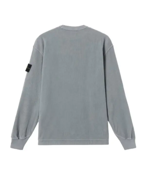 Stone Island Comfort-fit Crewneck Sweatshirt With Shoulder Inserts - Grey