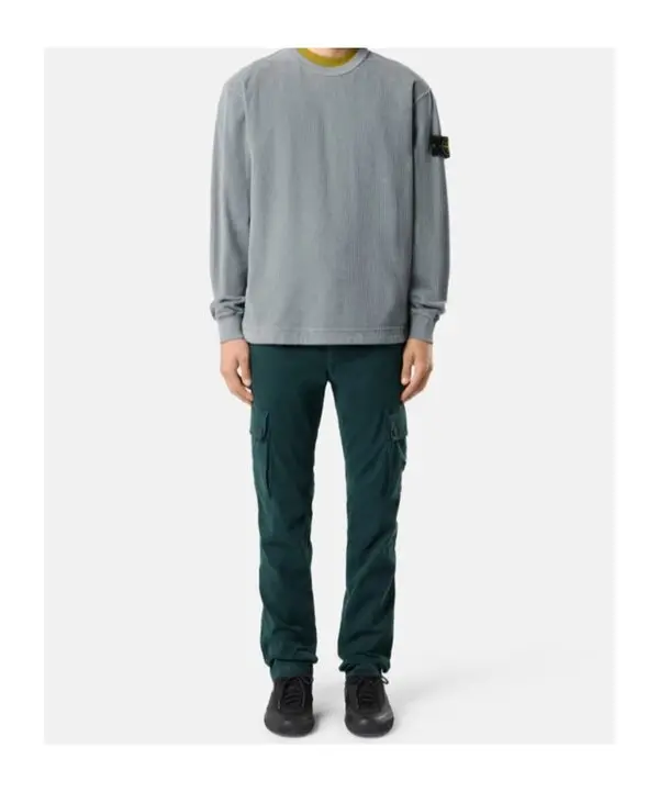 Stone Island Comfort-fit Crewneck Sweatshirt With Shoulder Inserts