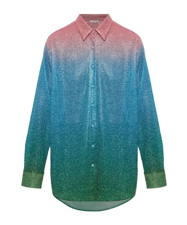 Oseree Long Sleeve Sequin Shirt