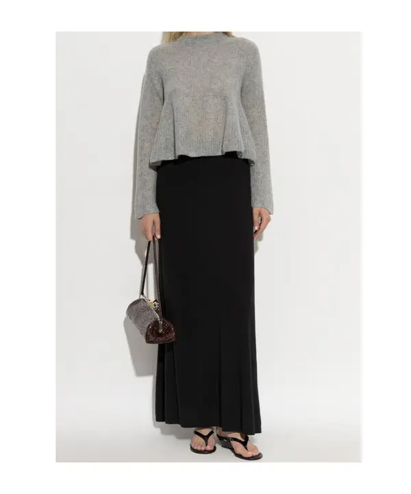 LISA YANG Adrienne Knitted Maxi Skirt - Black