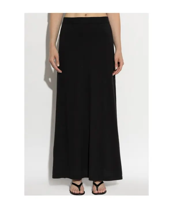 LISA YANG Adrienne Knitted Maxi Skirt - Black