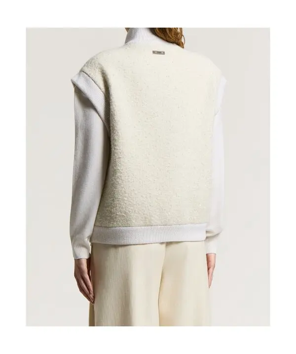 Peserico Sequin-embellished Sleeveless Jacket
