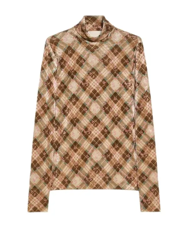 IBLUES Chenille Printed Tulle Long-sleeved Blouse