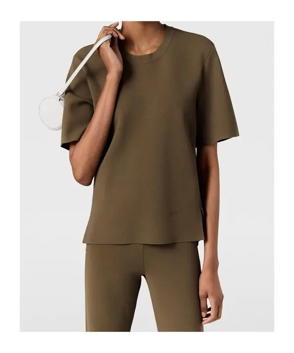 Stella McCartney Smc Embroidered Side-slit T-shirt