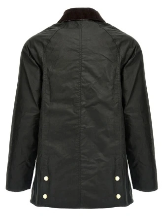 Barbour Modern Beadnell Collared Jacket With Corduroy Collar And Vented Back - Green