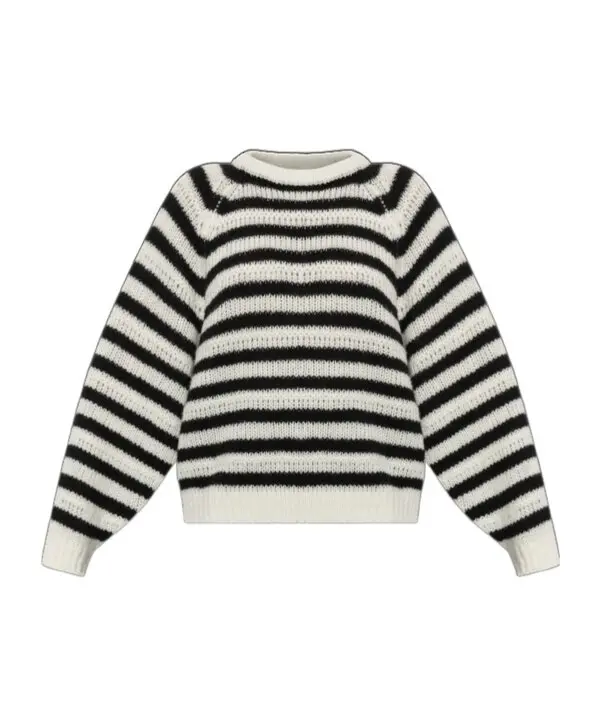 LISA YANG Reni Striped Knitted Sweater