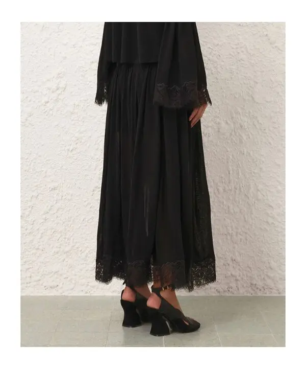 Zimmermann Valiant Lace-trim Maxi Skirt