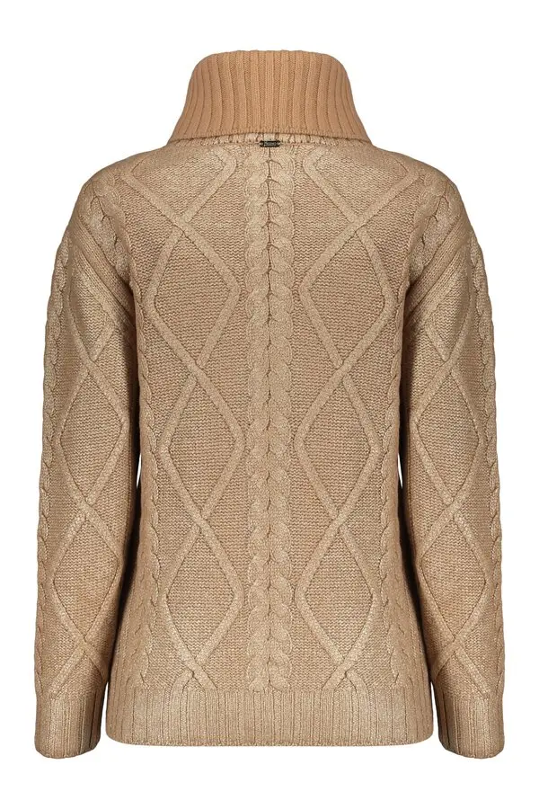 Herno Cable-knit Turtleneck Sweater