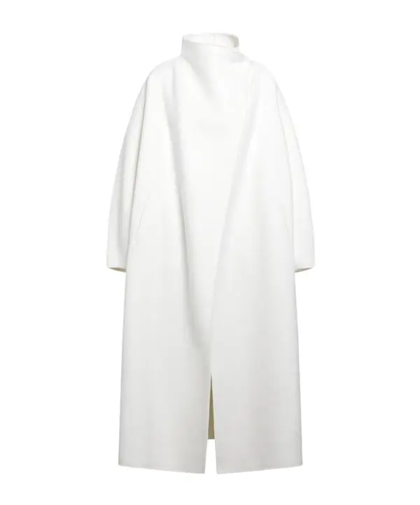 THE FRANKIE SHOP Leroy Wool Blend High-neck Coat - White