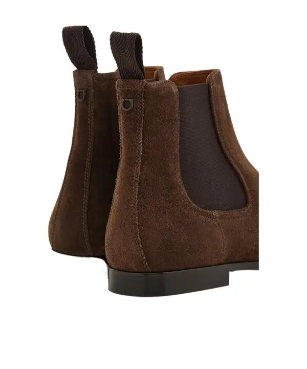 FERRAGAMO Suede Chelsea Boots
