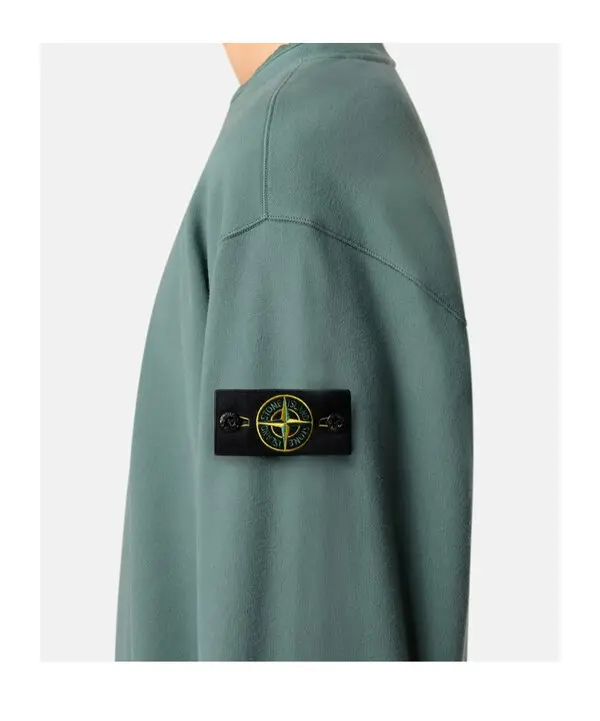 Stone Island Logo Patch Long-sleeved Sweatshirt
