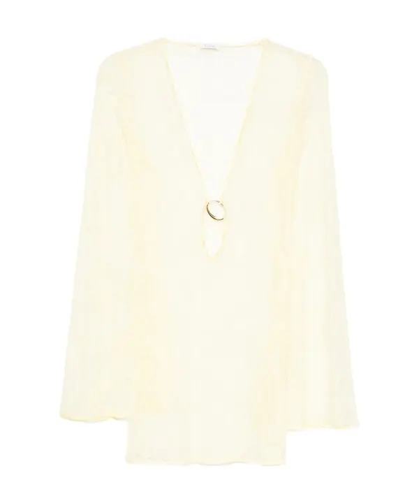 Oseree Ring Detail Sequin Mini Kaftan