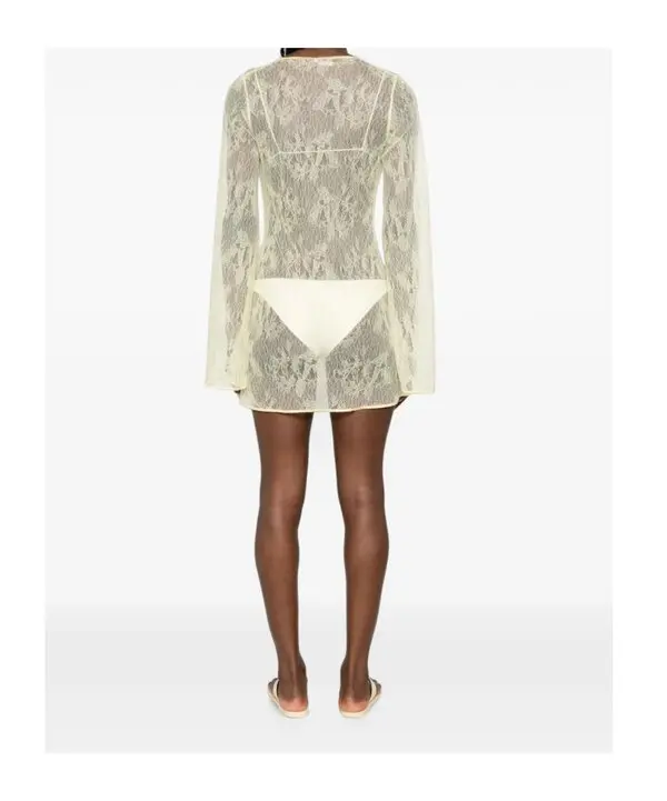 Oseree Ring Detail Sequin Mini Kaftan
