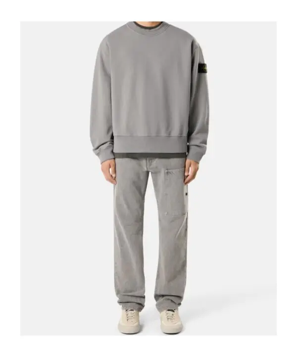 Stone Island Oversized-fit Crewneck Sweatshirt With Ribbed Trims