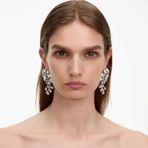 SELF-PORTRAIT Flower Crystal Earrings