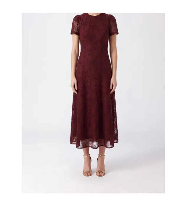 ROTATE BY BIRGER CHRISTENSEN Dollarina Floral Mesh Maxi Dress