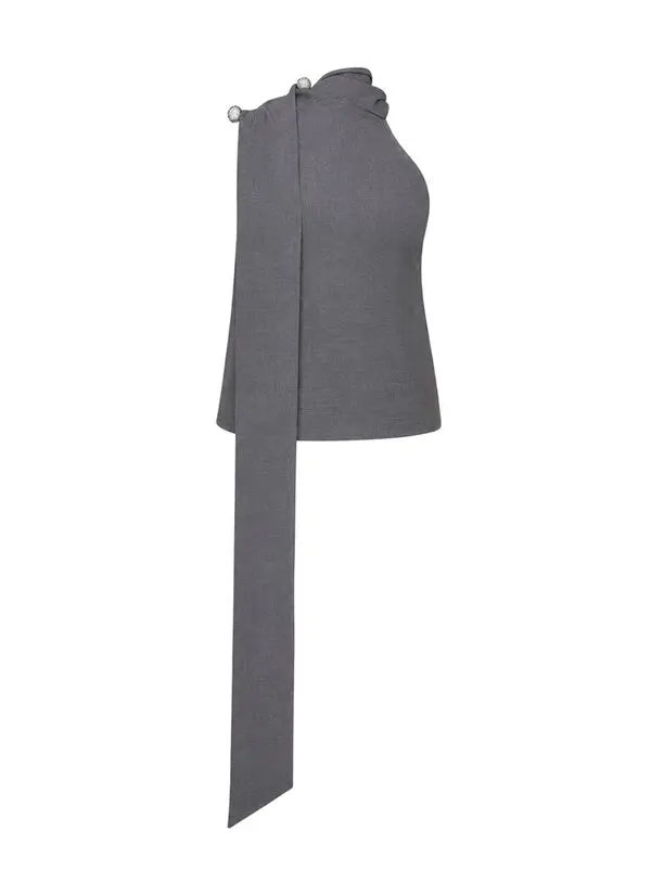 Giuseppe Di Morabito Draped One-shoulder Top - Grey