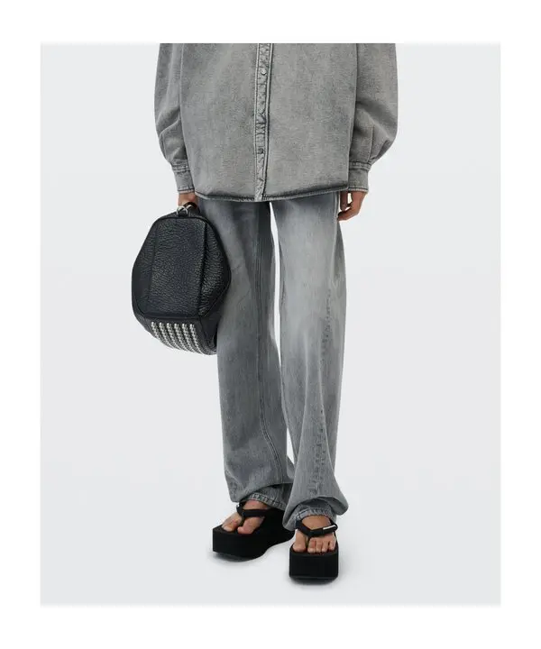 Alexander Wang Faded Wide-leg Jeans - Washed Ash