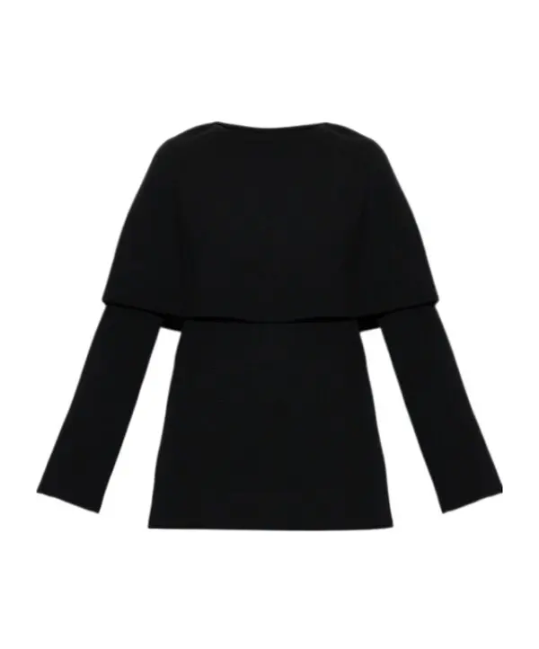 LISA YANG Jaylani Cape-overlay Knitted Sweater
