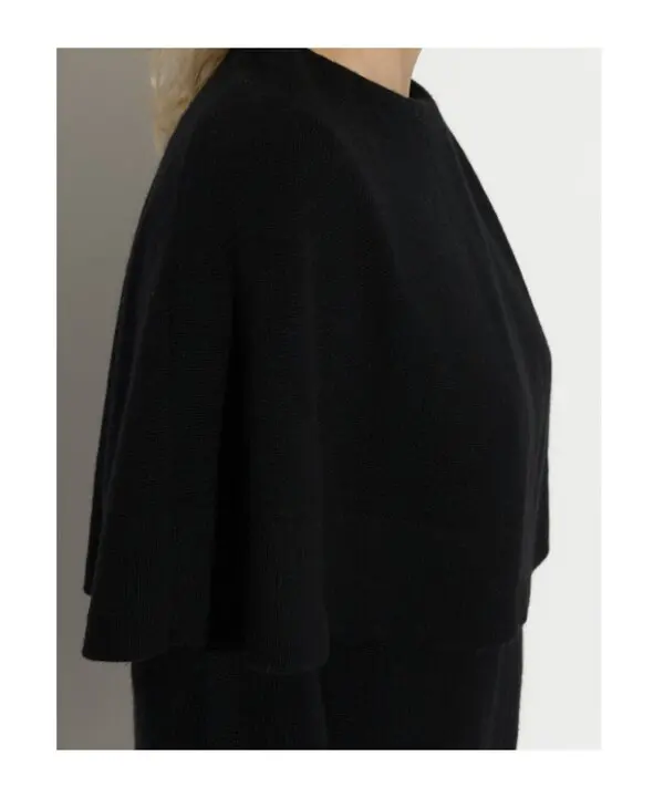 LISA YANG Jaylani Cape-overlay Knitted Sweater