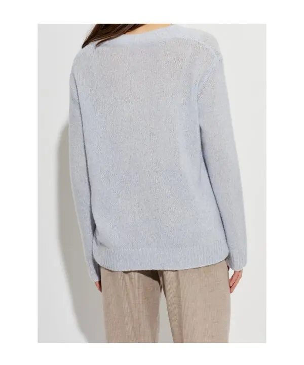 LISA YANG Leona V-neck Knitted Sweater