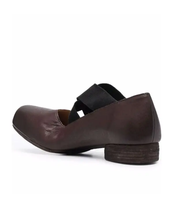 UMA WANG Square Toe Ballet Flats - Brown/black