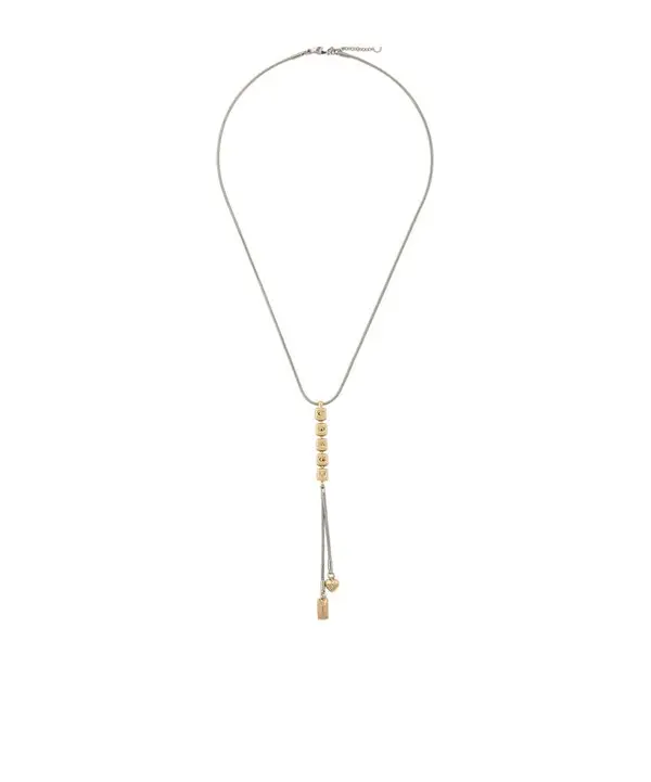 COACH Brass Cube Pendant Necklace - Multicolor