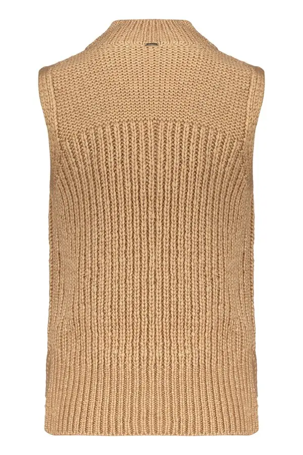 Herno Ribbed Sleeveless Knit Top