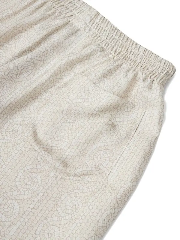Versace Printed Silk Twill Shorts