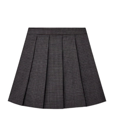 Emporio Armani Pleated Houndstooth Mini Skirt