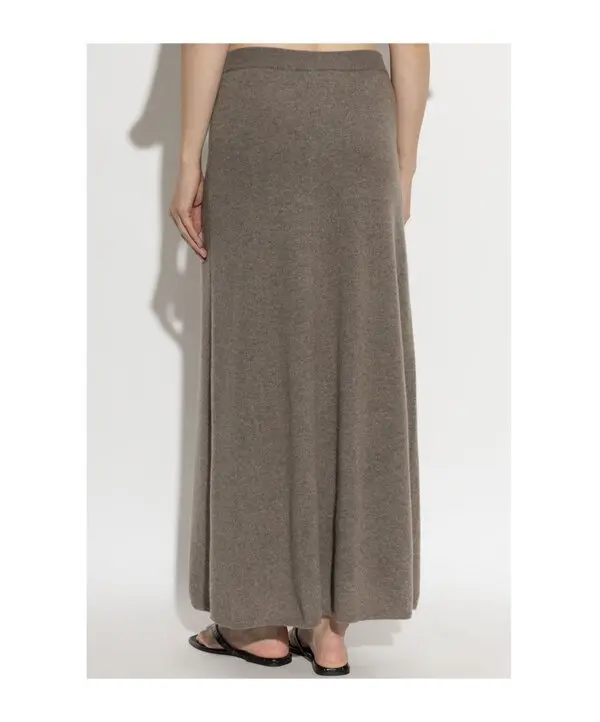 LISA YANG Dolly Ribbed Knit Maxi Skirt - Truffle