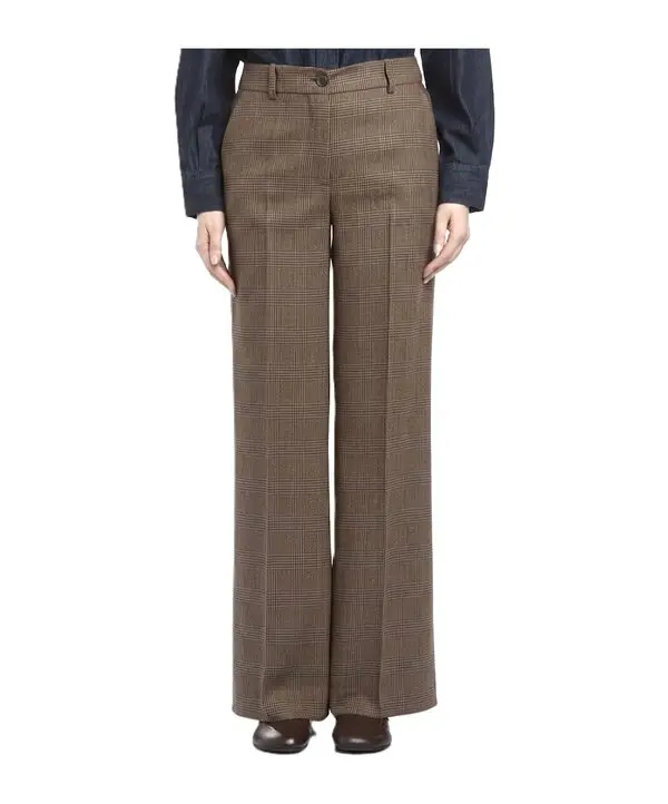 P.a.r.o.s.h Checked Casual Trousers - Brown