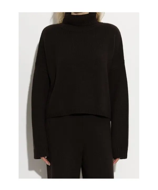 LISA YANG Zerlina Boxy Turtleneck Knitted Sweater