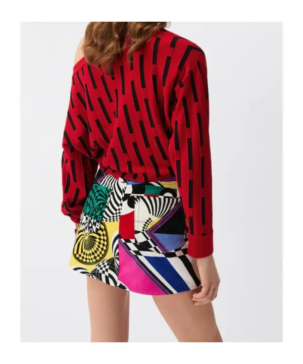 Versace Embroidered Logo Wool Knit Sweater - Hognse