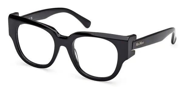 Max Mara Round Frame Full Rim Eyeglasses - Black