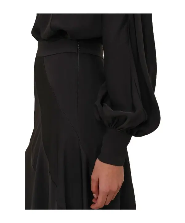Zimmermann Long Sleeve Shirt With Stand Collar And Lace Detail