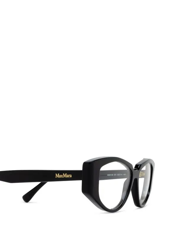 Max Mara Irregular Frame Eyeglasses - Black
