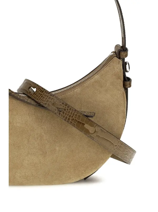 Tory Burch Romy Half-moon Shoulder Bag - Tan