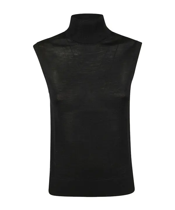 Polo Ralph Lauren Mock-neck Knitted Top - Black