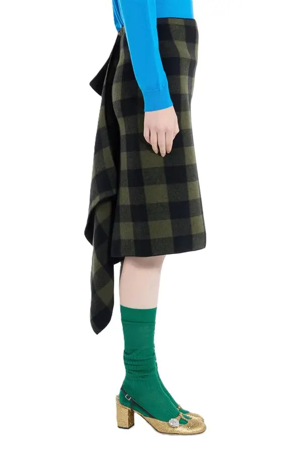 N.21 Plaid Midi Skirt