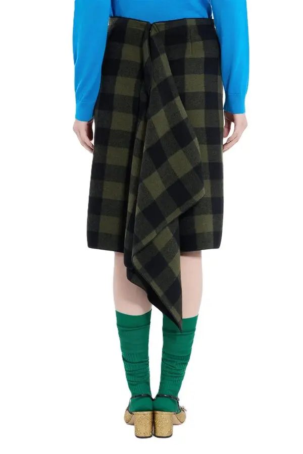 N.21 Plaid Midi Skirt