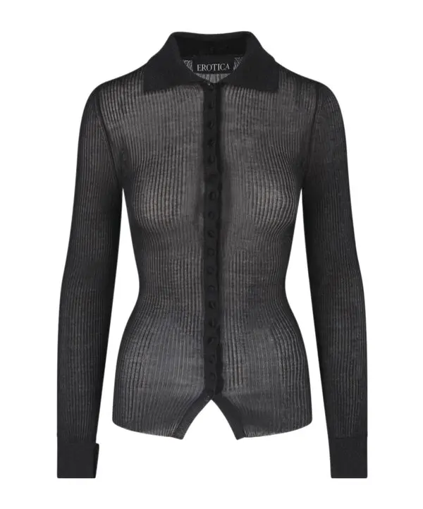 DONDUP Long-sleeved Ribbed Knit Top